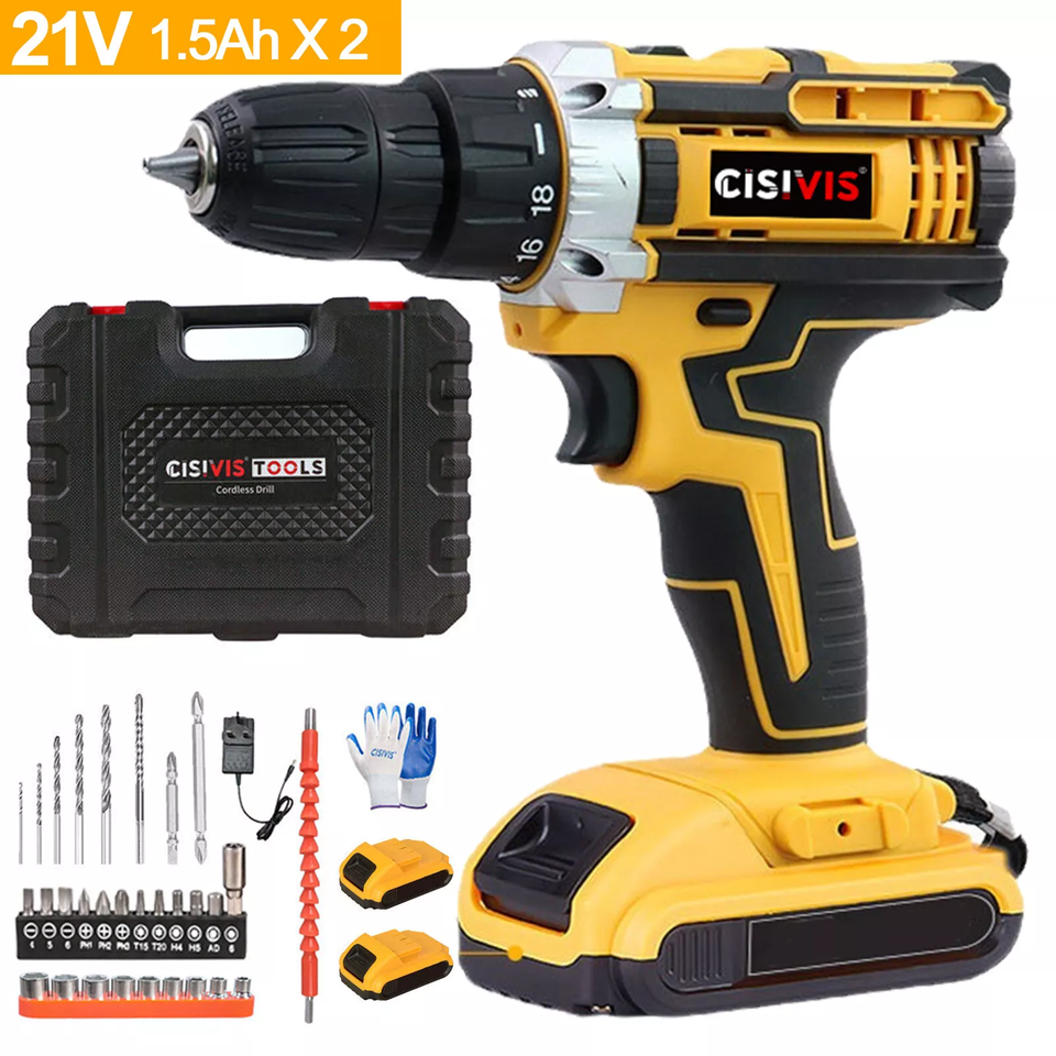 CISIVIS OEM Popular Type Cordless Drill 21V Drill Machine Impact Drill ...