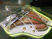 Clear Acrylic Grand Piano - 88-Key Transparent Design
