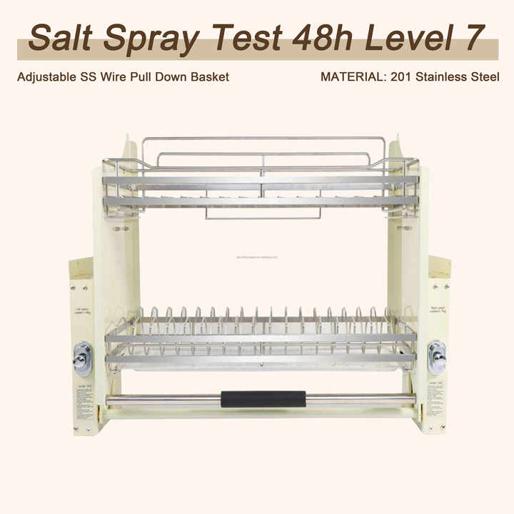 201 Stainless Steel Adjustable Pull down Baskets for Kitchen