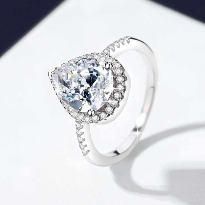 Fine Jewelry Water Drop Shape 925 Sterling Silver 3Ct&5ct Pear Cut VVs1 Moissanite Diamond ...