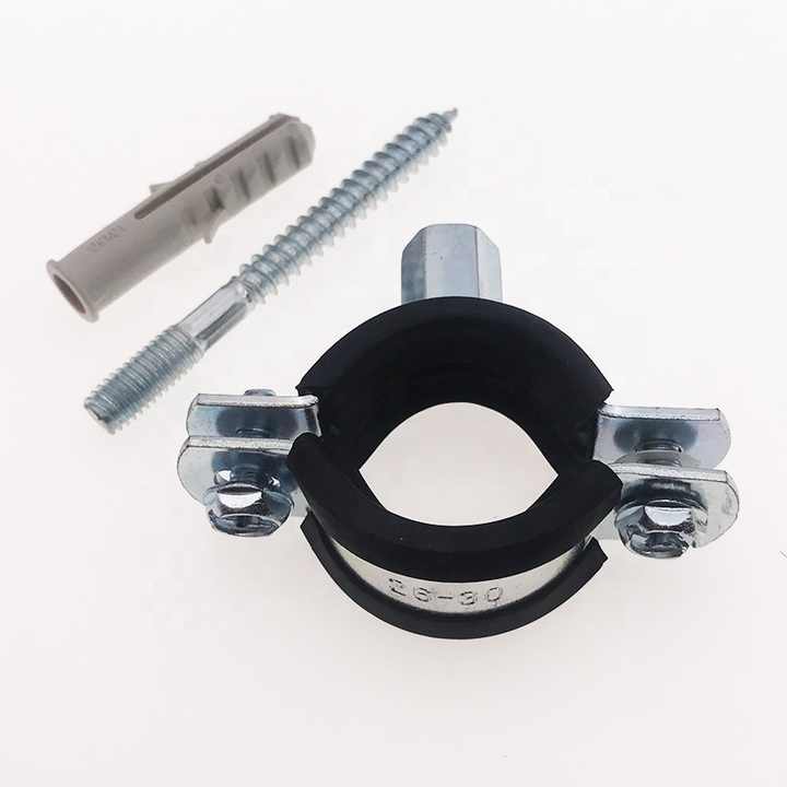 M8+M10 Hanging Pipe Clamp Metal Pipe Supporting Perforated Rubber Pipe ...
