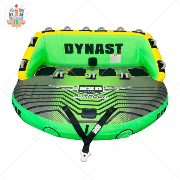 Inflatable Floating 4 Person Rider Rope Bundle Towable Tube for Boating ...