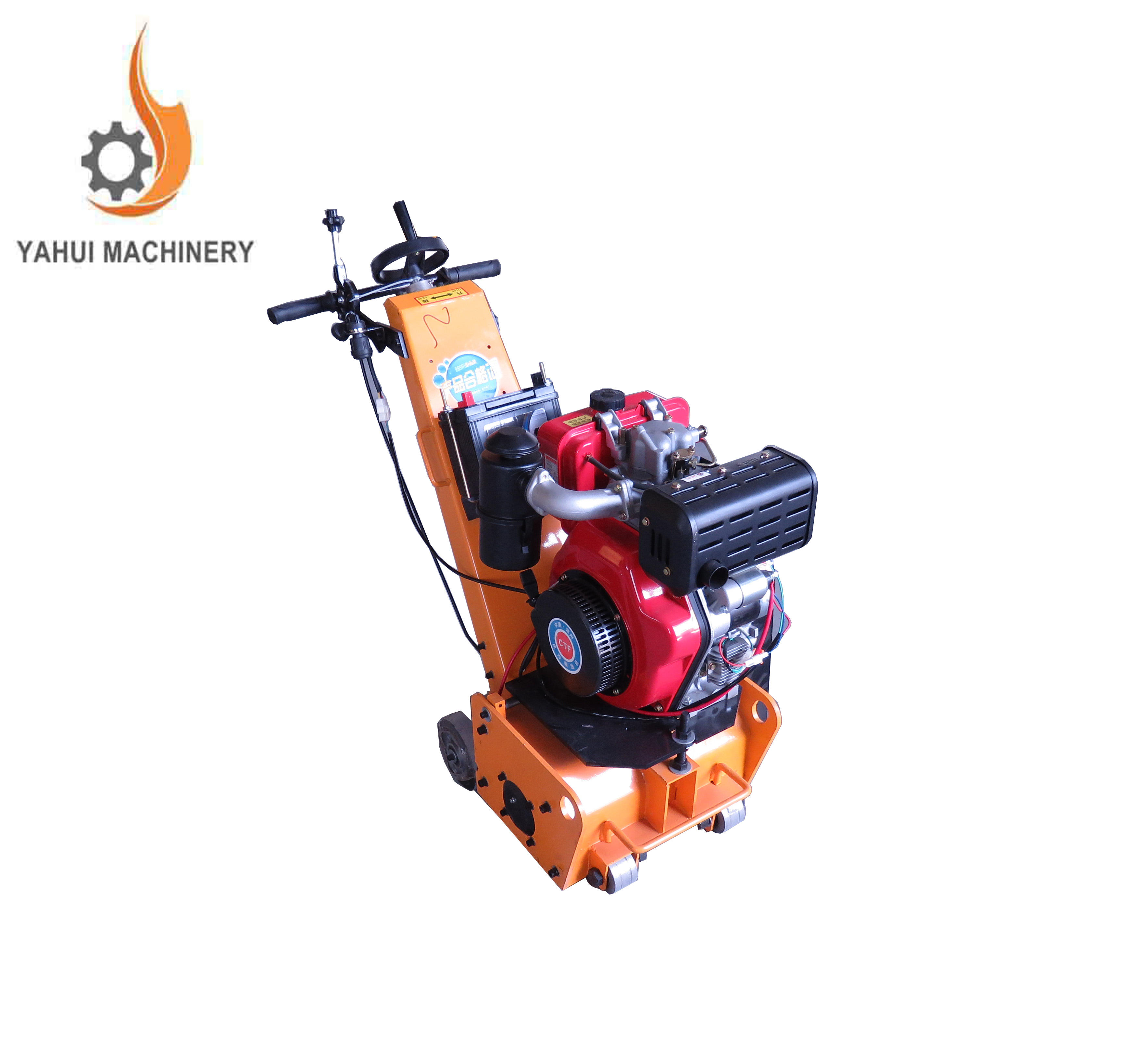 Walking behind diesel engine concrete road planer epoxy asphalt ...