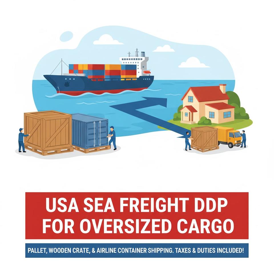 Sea Freight DDP Service for Oversized & Heavy Cargo to USA Large Caton ...