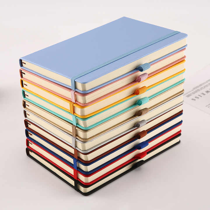 Wholesale Custom Logo A5 Notebook Elastic Strap Pen Holder Pu Notebook ...