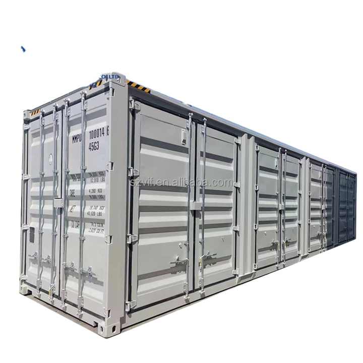 40ft Dry Containers with 4 Side Open Doors - White Vita Corten Steel