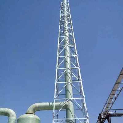 FRP Chimney Tower Steel Structure Telecommunication Flare Tower ...