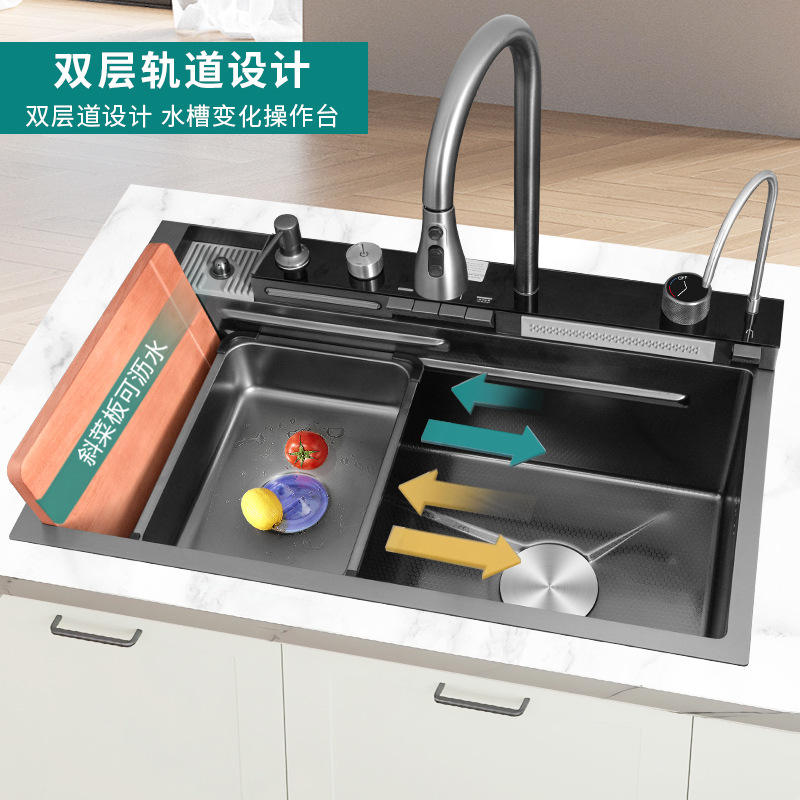 201 Stainless Steel Single Bowl Kitchen Sink Set with Faucet