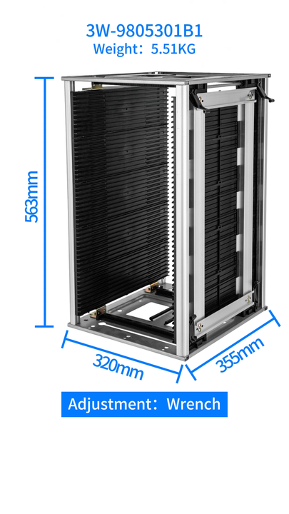 355*320*563mm ESD SMT PCB Storage Rack Holder Handle Adjustable ...