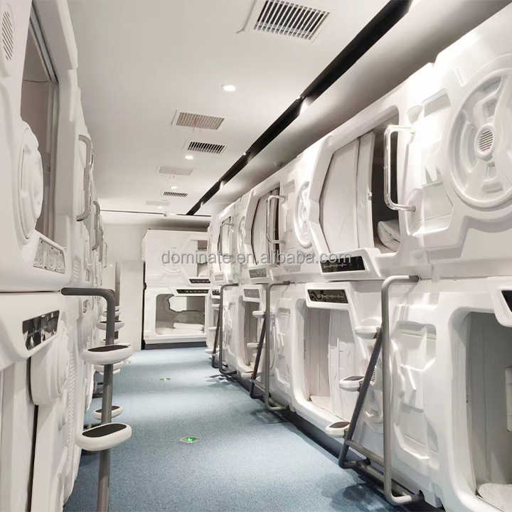 Single Double Soundproof Capsule Hotel Bunk Bed Pods