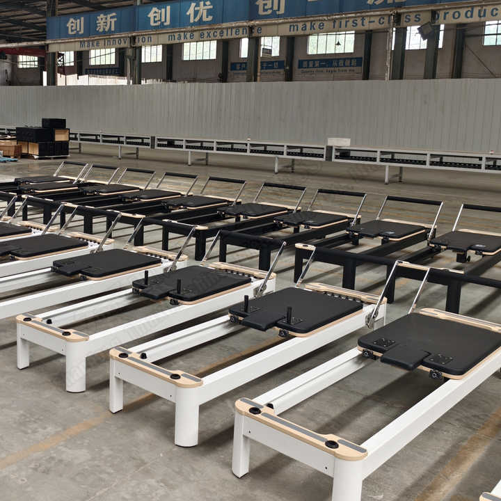 Tmax Commercial Use White Aluminum Pilates Reformer Bed