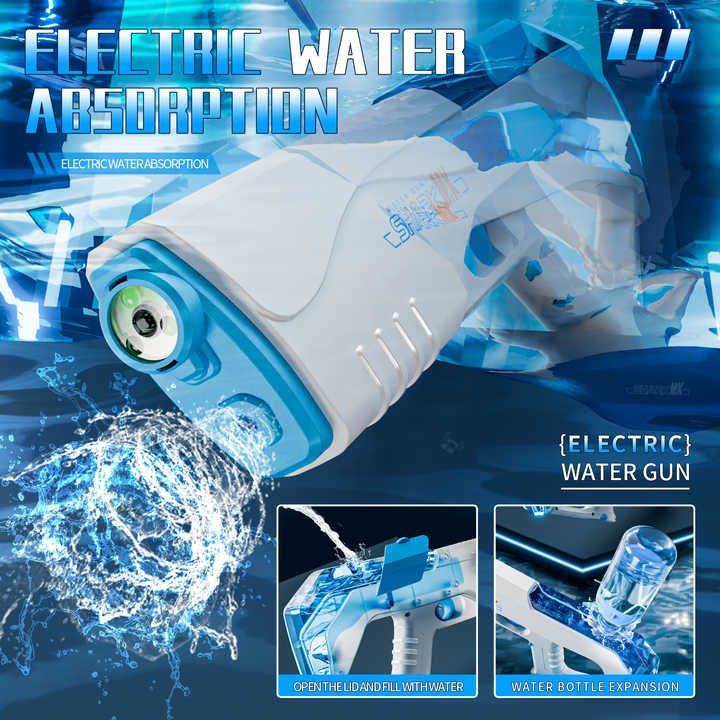 Plastic Kids Automatic Electric Led Squirt Gun Summer Beach Pool ...