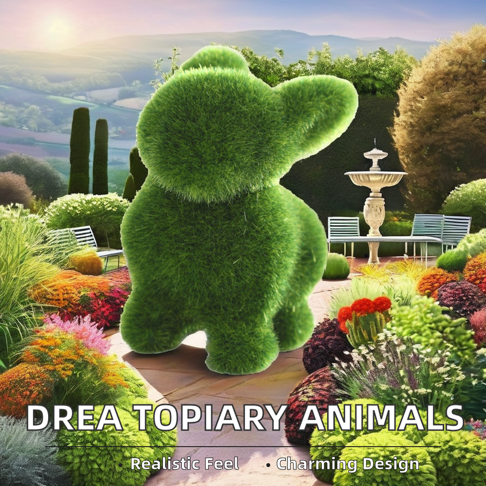DREA Artificial Topiary Animals for Garden Decor - Cute & Natural