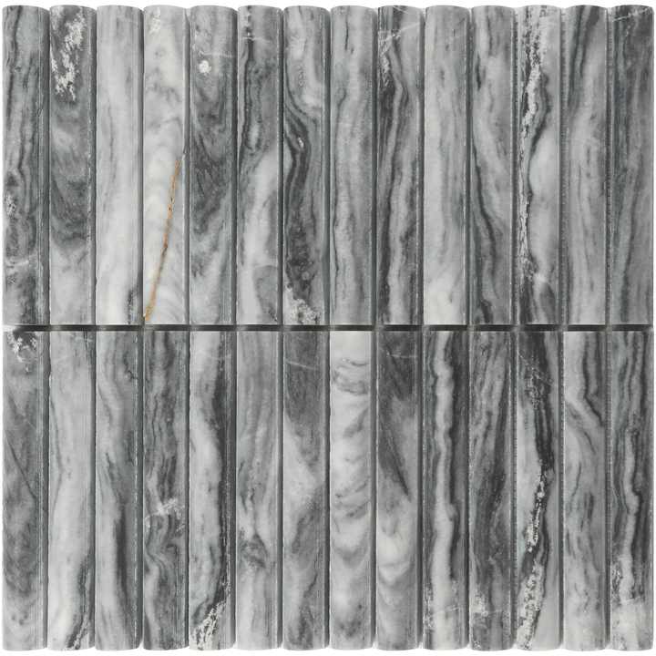 Modern Natural Fluted Marble Mosaic Limestone Stone Indoor Parquet for ...