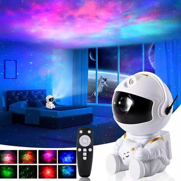 Kids Rotatable Astronaut Lamp Projector Starry Star Night Light USB ...