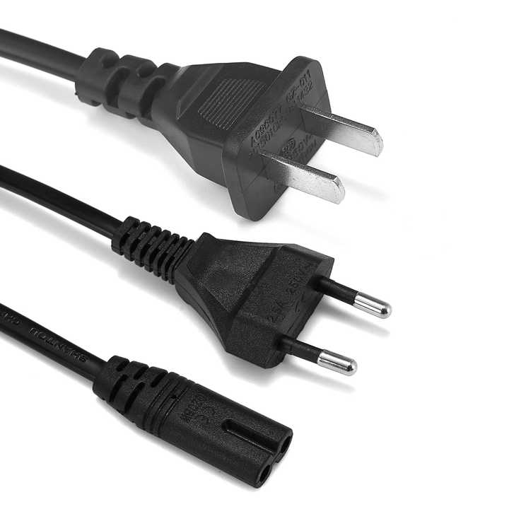 1.5M EU US Plug 2 Pin AC Power Cable Type C C7 Cord for PS2 PS3 Slim ...