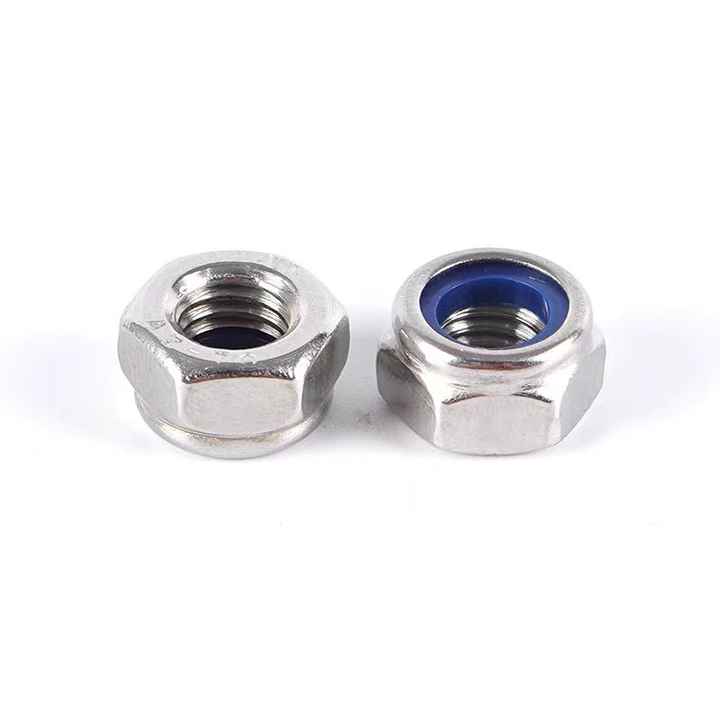 DIN985 Hex Nut Non-Metallic Insert Thin Lock Nut Galvanized Black Oxide ...