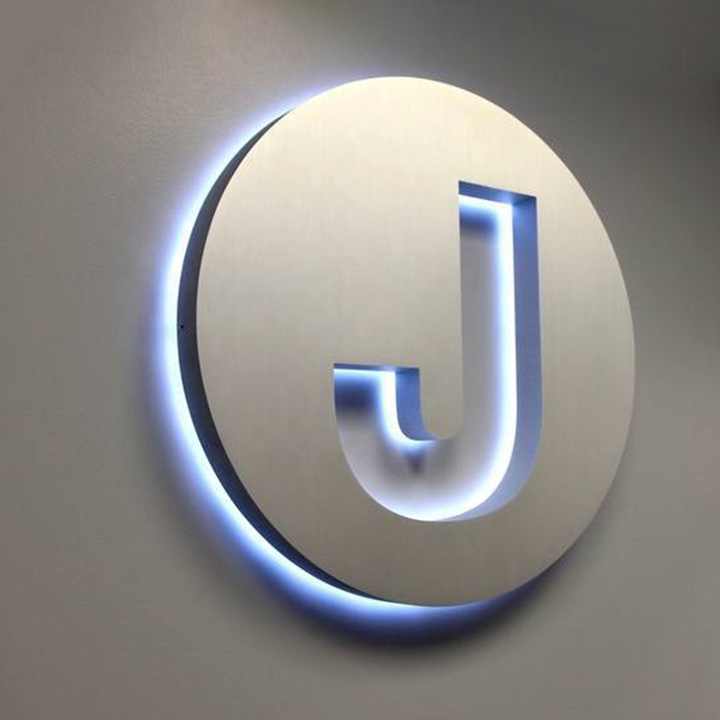 Customized 3D LED Stainless Steel Backlit Channel Letters