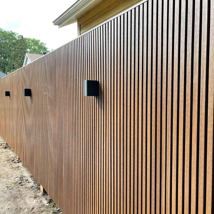 Oak Wpc Fluted Wall Cladding Wood Plastic Composite Wall Cladding ...