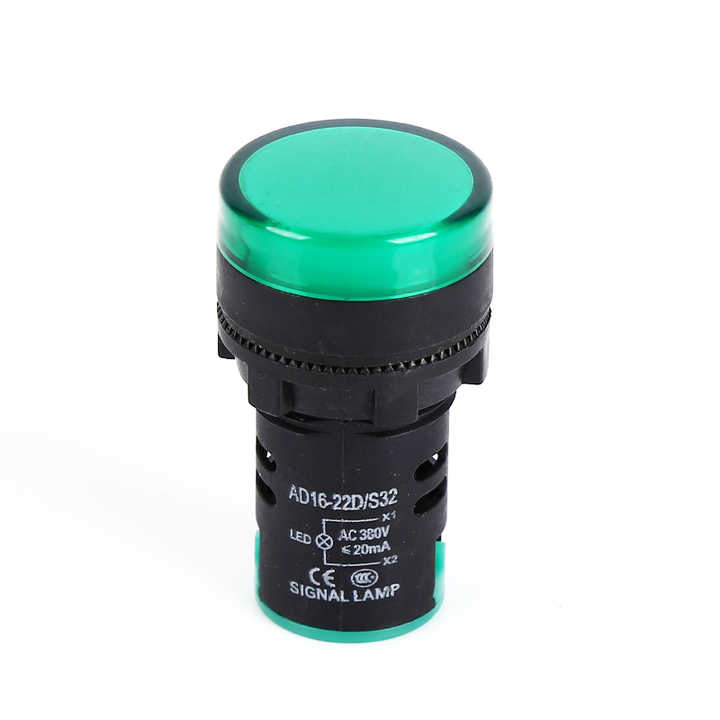 HABOO 22mm Plastic Mini LED AD16-22DS Equipment Indicator Lights Signal ...