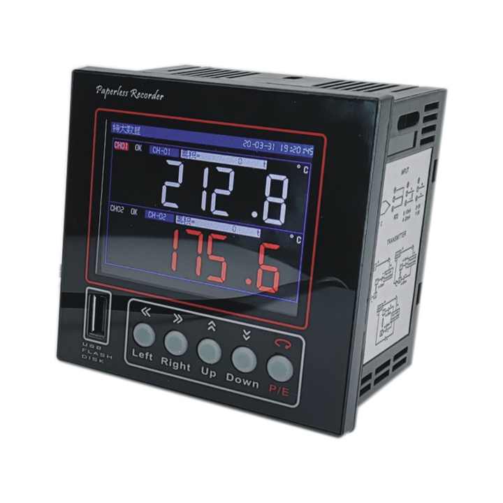 Multi Channel Color Chart Paperless Recorder Temperature Pressure Data ...