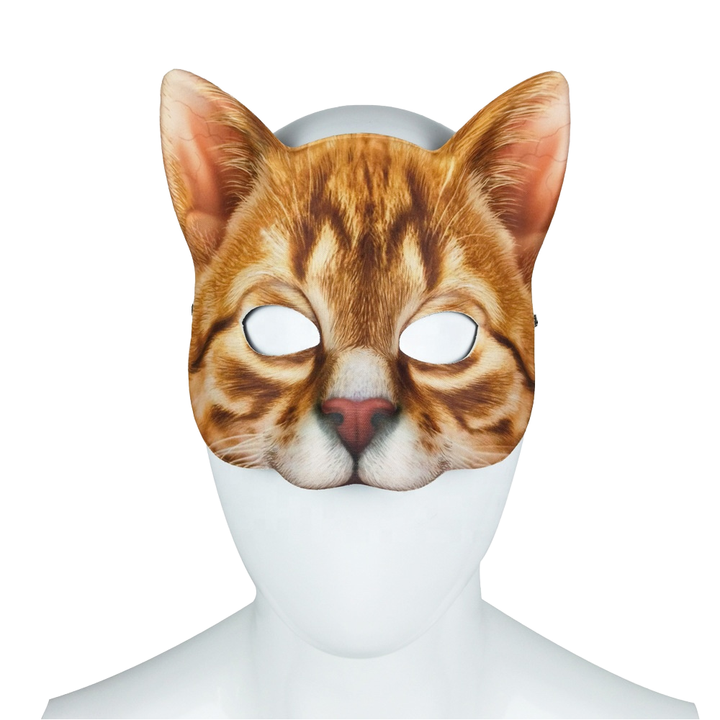 New Design EVA Realistic Cat Mask Halloween Carnival Masquerade Digital ...
