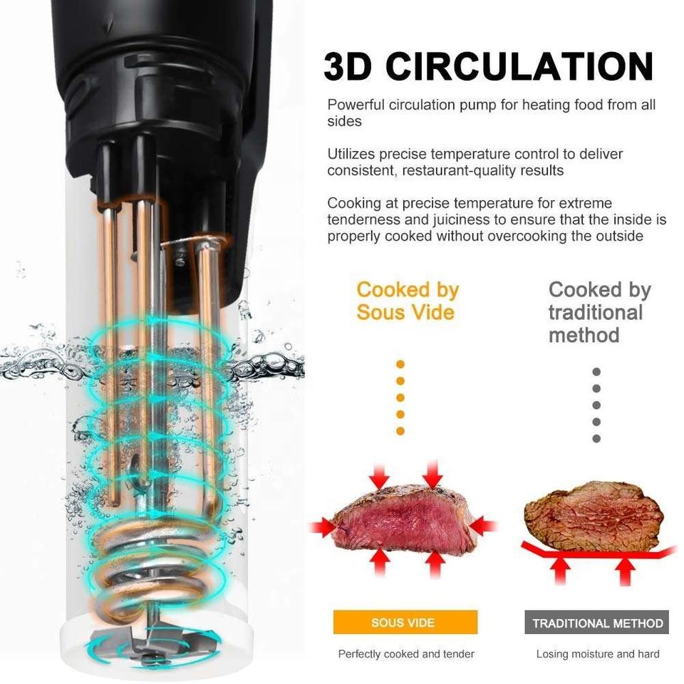 Compact Immersion Sous Vide Machine Universal Pot Clamp Fit 5L ...