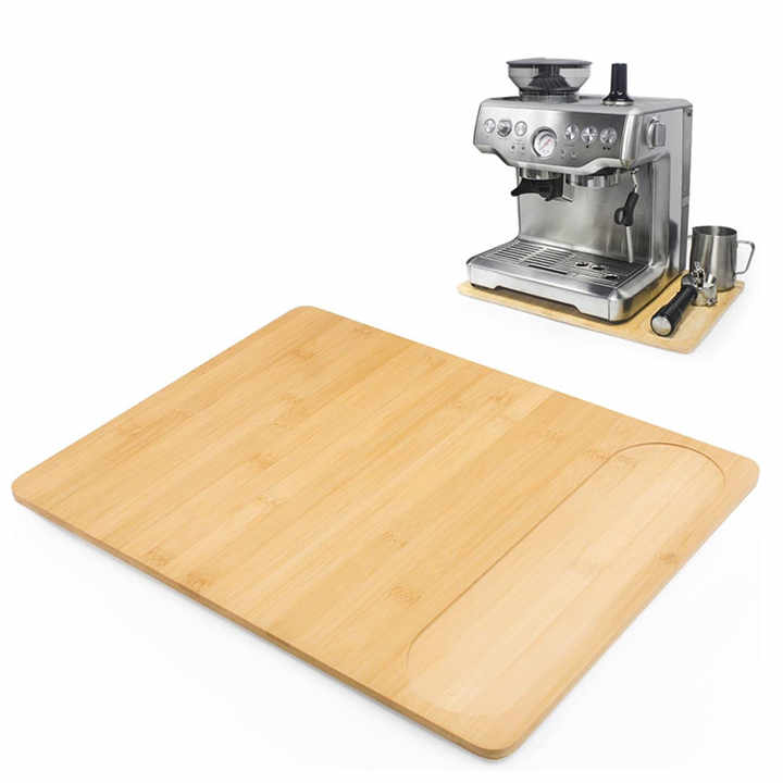 Bamboo Mixer Mat Slider Cabinet Sliding Tray Caddy for Coffee Machine