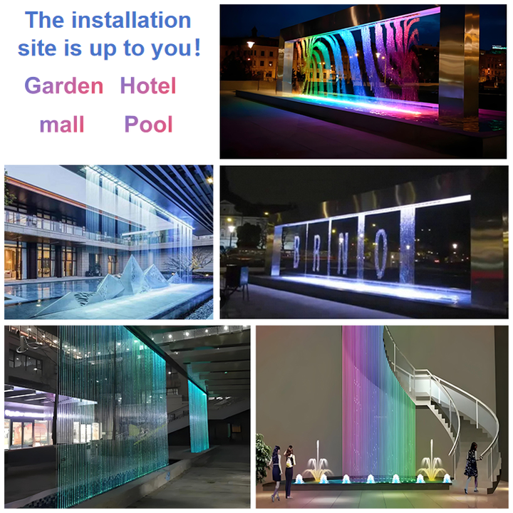 Digital Water Curtain with LED Lights - Luxury & Sustainability