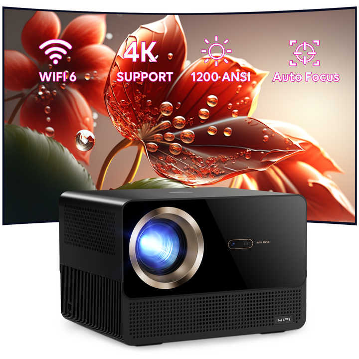 CR67 Beamer Short Throw Projector 12000 Lumens HIFI Stereo Built-in ...