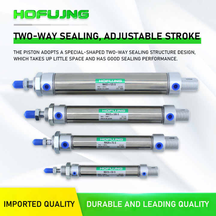 Adjustable Standard Double Acting MA Series Pneumatic Cylinders