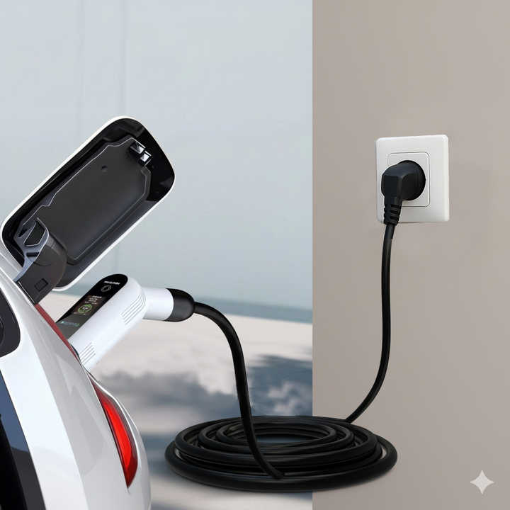 Type 2 3.5kw 16A Portable EV Charger Gun with Type A+DC6mA RCD and Tuya ...