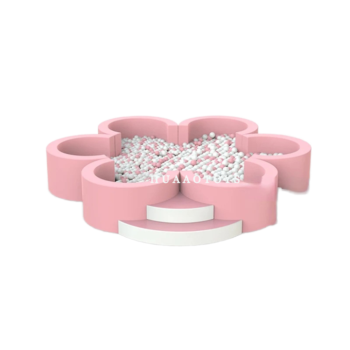 Pink Flower Soft Play - Fun Indoor Ball Pit for Kids