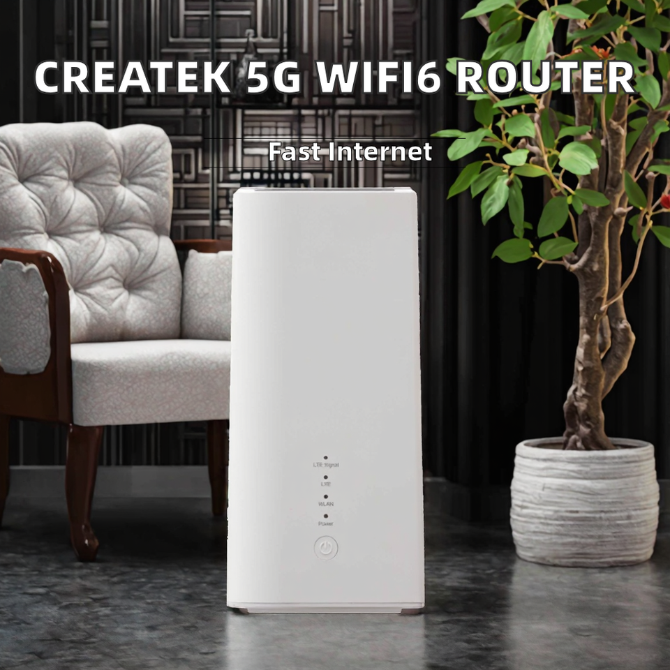 Createk 5G Openwrt SIM Wi-Fi 6 Router AX3000 Mbps 2.4G/5G SA NSA Dual ...