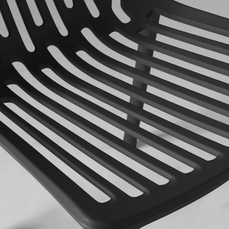 Heavy Duty Monoblock Molding Plastic Chair, Breathable Slatted Back ...