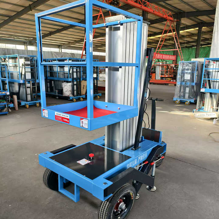 4m 6m 8m Electric Hydraulic Mast Lift Portable Aluminium Alloy Lift ...