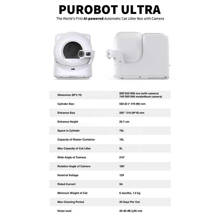 PETKIT PUROBOT ULTRA - Smart Cat Litter Box with Camera