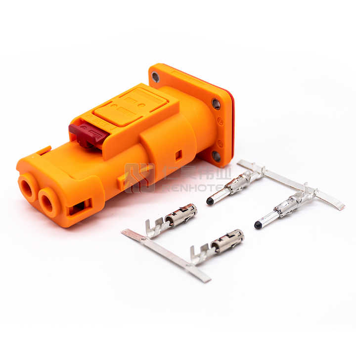 2-pin 150A 35mm2 HV Connector Right Angle Connector Plug Male Connector ...