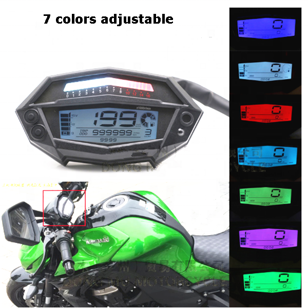 Universal Motorcycle Speedometer - Digital LCD with Night Vision