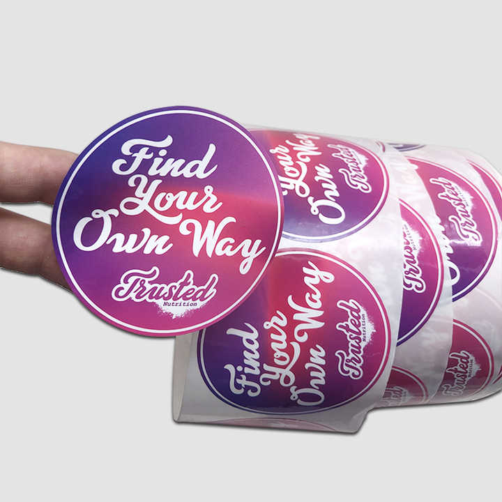 Custom Logo Sticker Label Printing - Waterproof & Adhesive