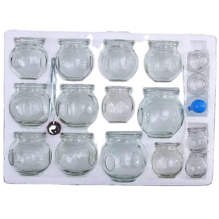Traditional Glass Cupping Therapy Set Fire Vacuum Massage Device With ...
