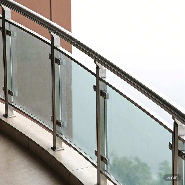 Modern Outdoor Aluminum Base Shoe Railing System U-Channel Frameless ...