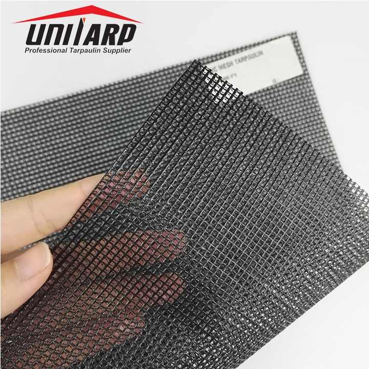 10 oz Dump Truck Cover Mesh Tarps Plastic PVC Coated Polyester Mesh ...
