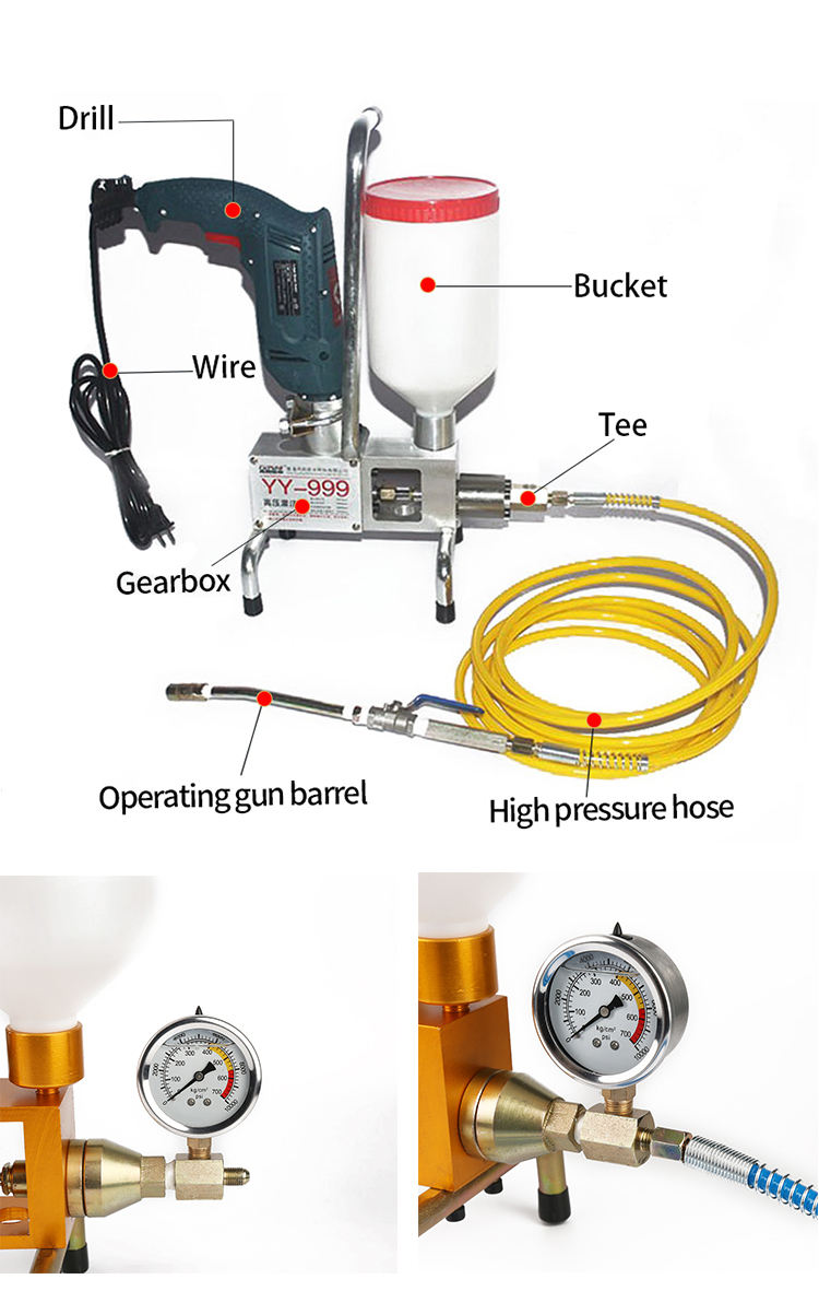 High pressure polyurethane grouting machine, grouting pump for ...