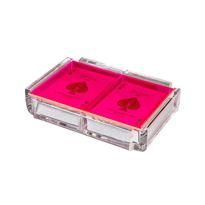 Acrylic Playing Card Deck Holder Tray - Eco-Friendly & Durable