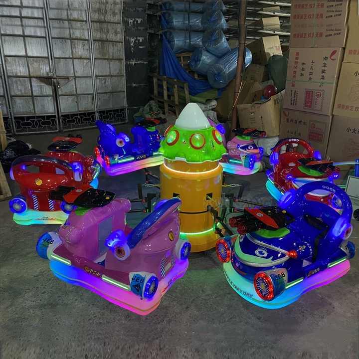 Indoor Outdoor Kiddie Amusement Ride Portable Merry Go Round Bulldozer ...