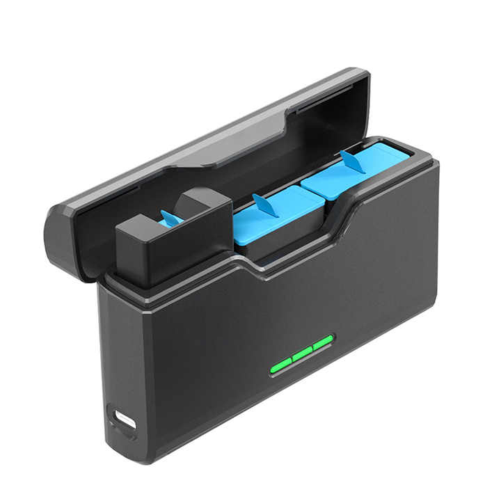 3-Channel Battery Quick Charger Type-C Port Smart Camera Charging Case ...