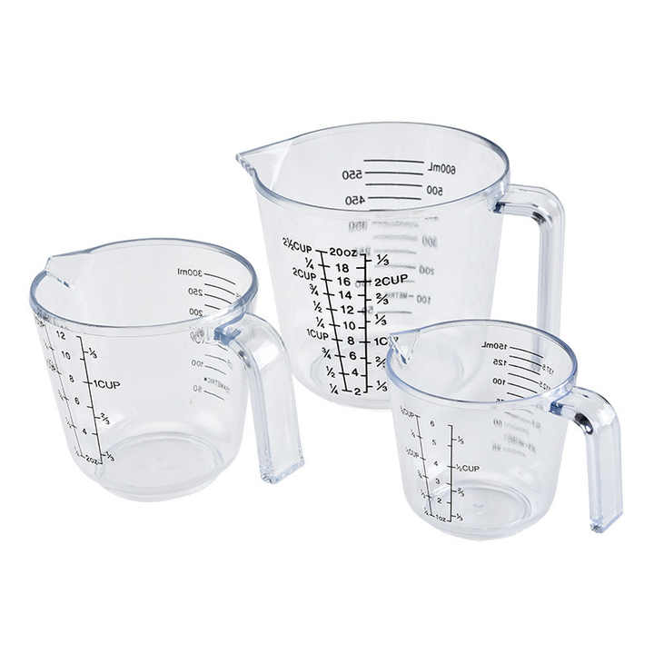 BPA Free 1000ML Clear Plastic Measuring Cups Plastic Jars Kitchen ...