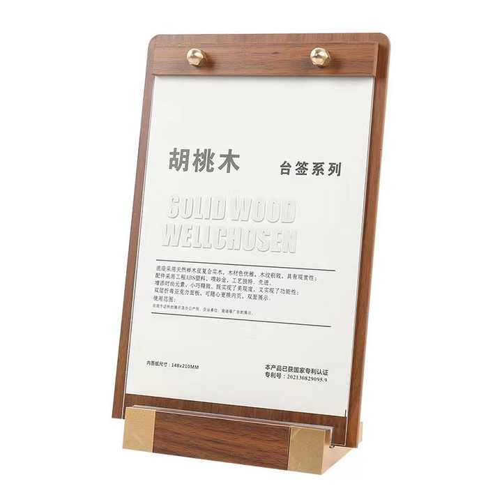 A5 L Shape Clear Acrylic Table Tent Frame Tabletop Menu Holder Display ...