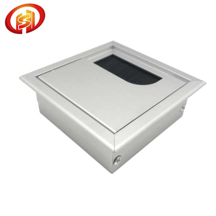 Silver Desk Cable Grommet Office Clam Shell Computer Desk Table Cable ...
